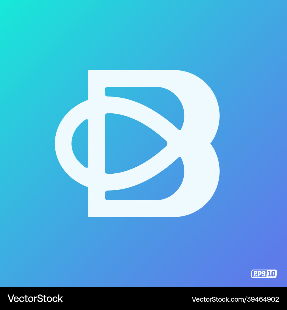 Modern professional logo monograma b in blue theme