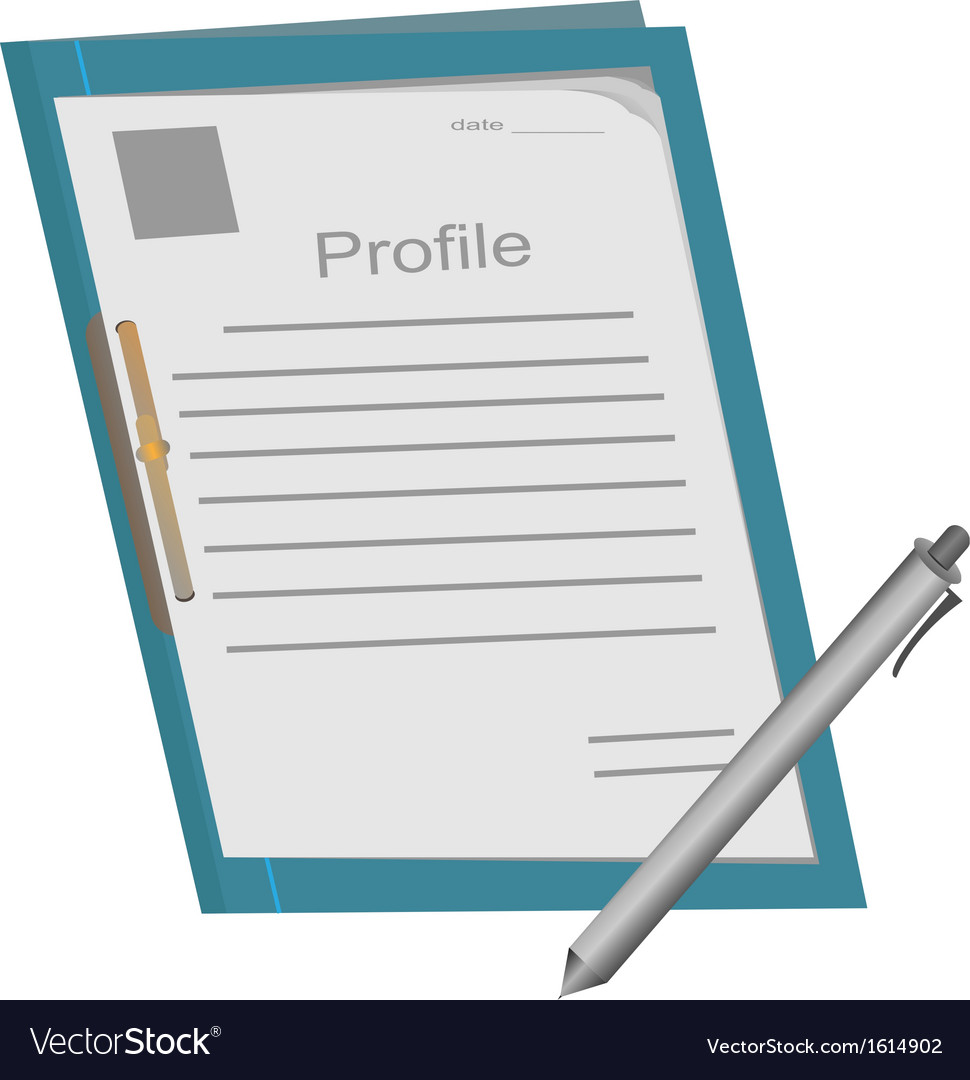 Profile folder1 Royalty Free Vector Image - VectorStock