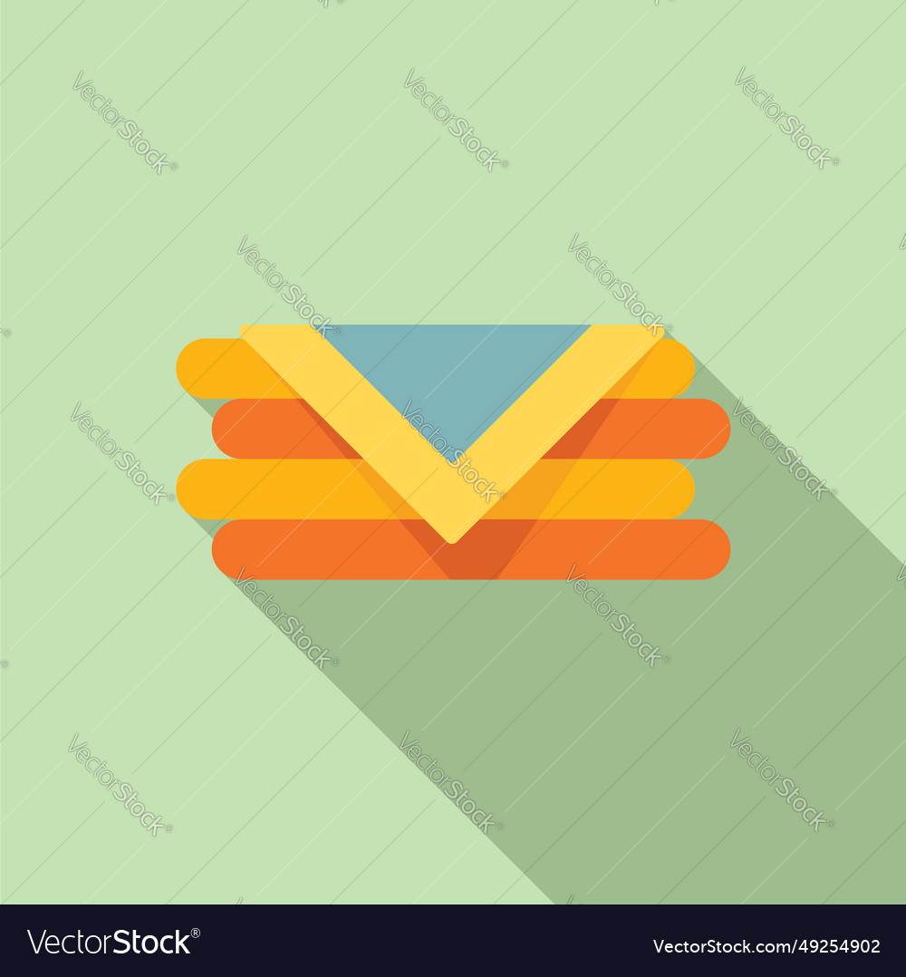Sewing textile stack icon flat tailor Royalty Free Vector