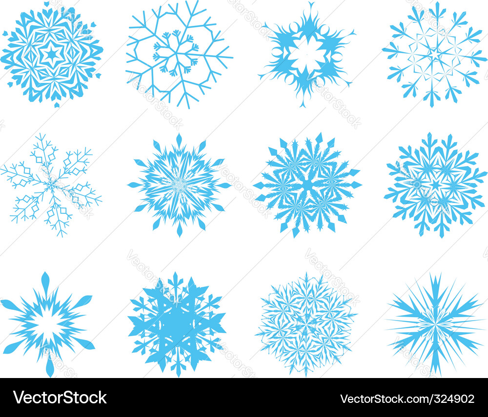 Snowflakes Royalty Free Vector Image - VectorStock