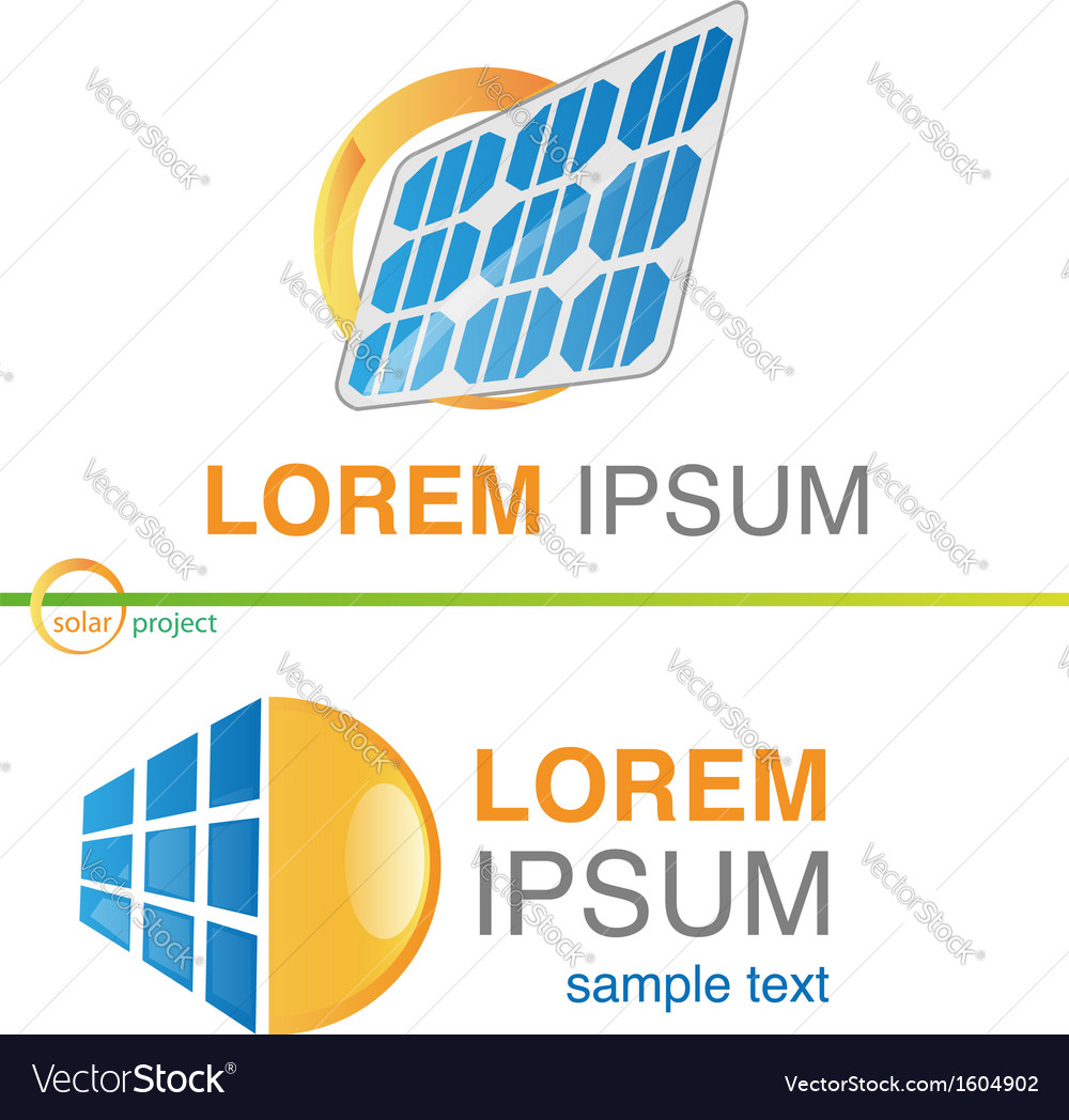 Solar project Royalty Free Vector Image - VectorStock
