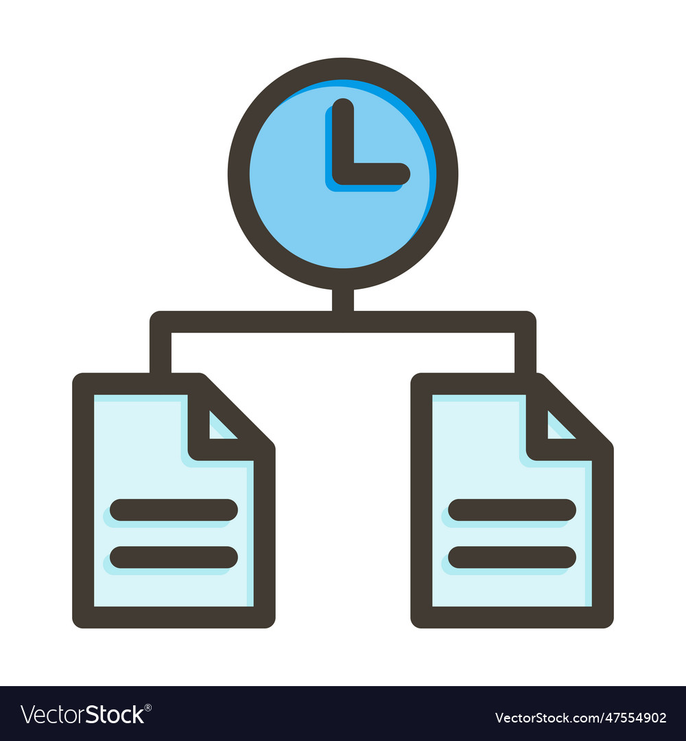 Task thick line filled colors for personal Vector Image