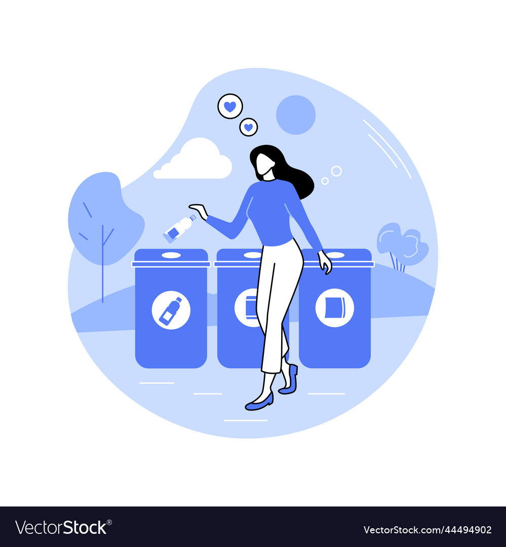 Trash sorting facility isolated cartoon Royalty Free Vector