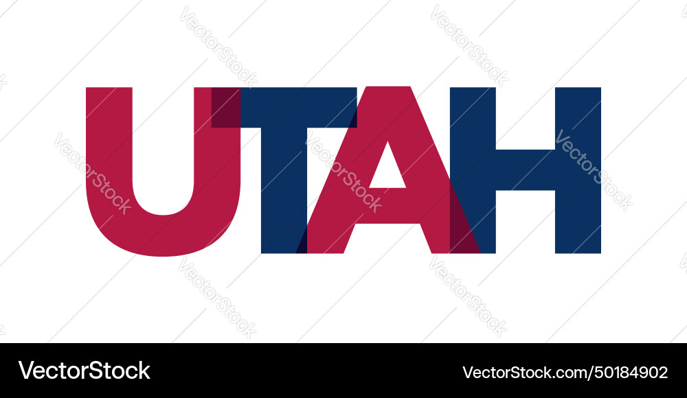 Utah usa typography slogan design america logo Vector Image