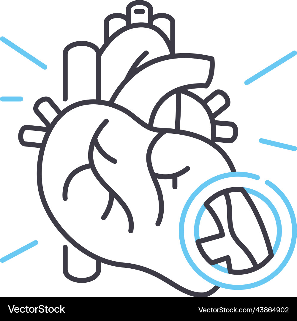 Vascular diseases line icon outline symbol Vector Image