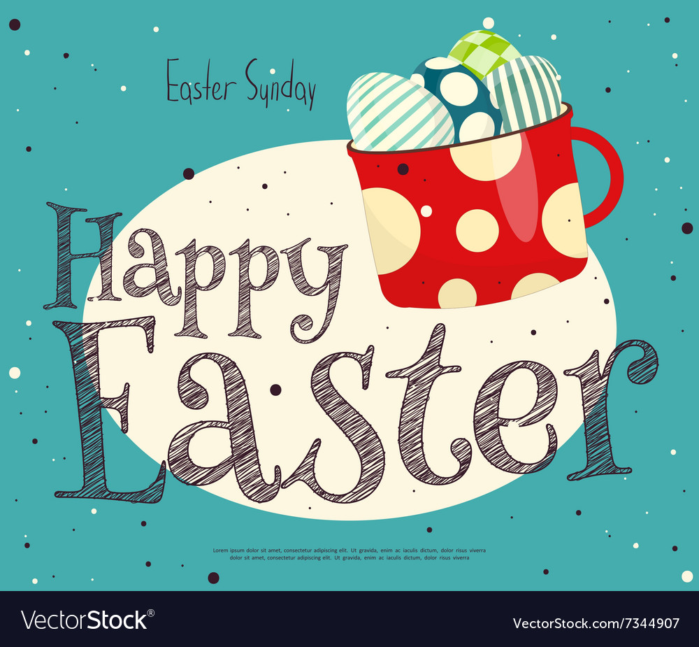 Easter greeting card Royalty Free Vector Image