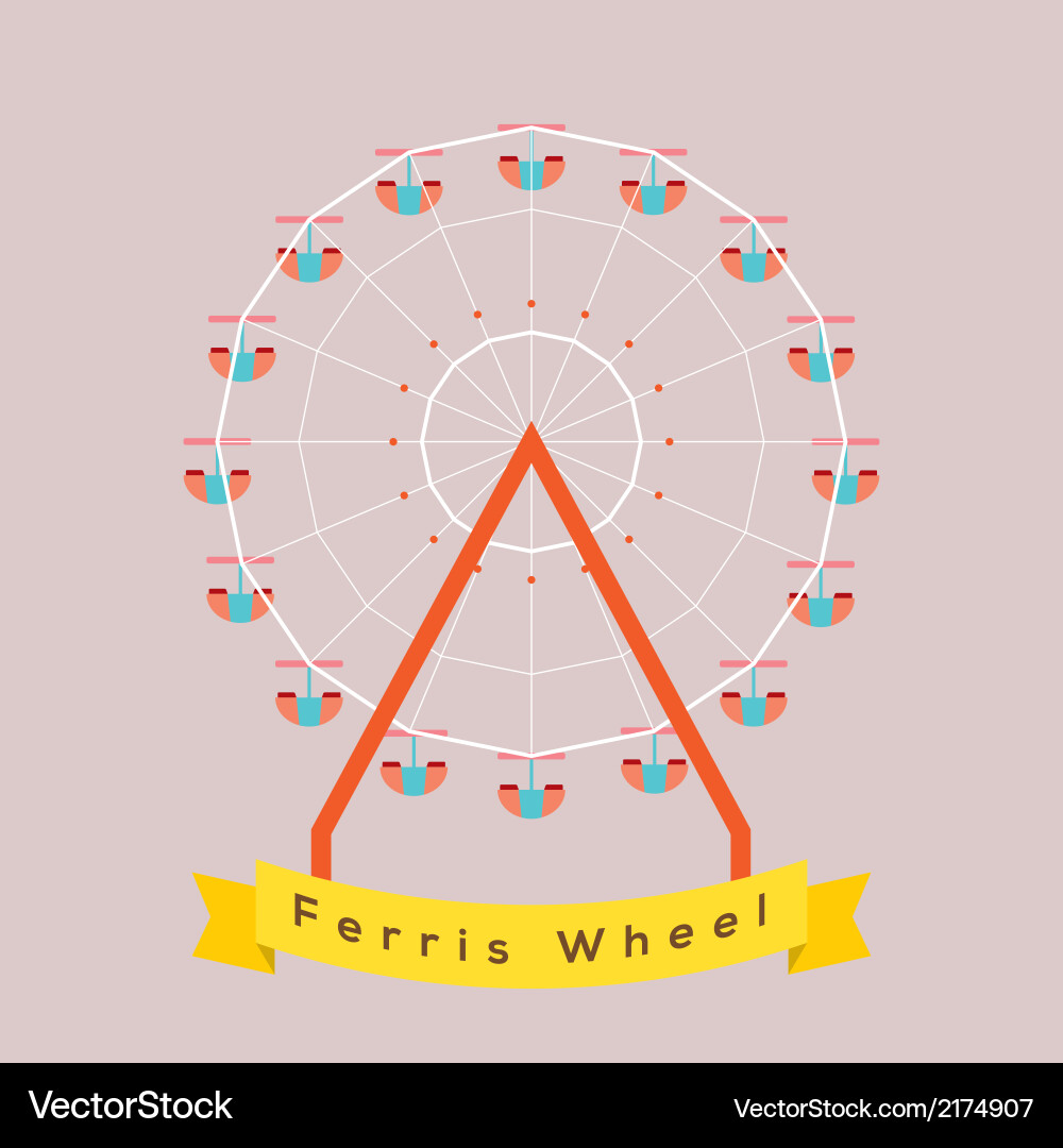 Ferris wheel Royalty Free Vector Image - VectorStock
