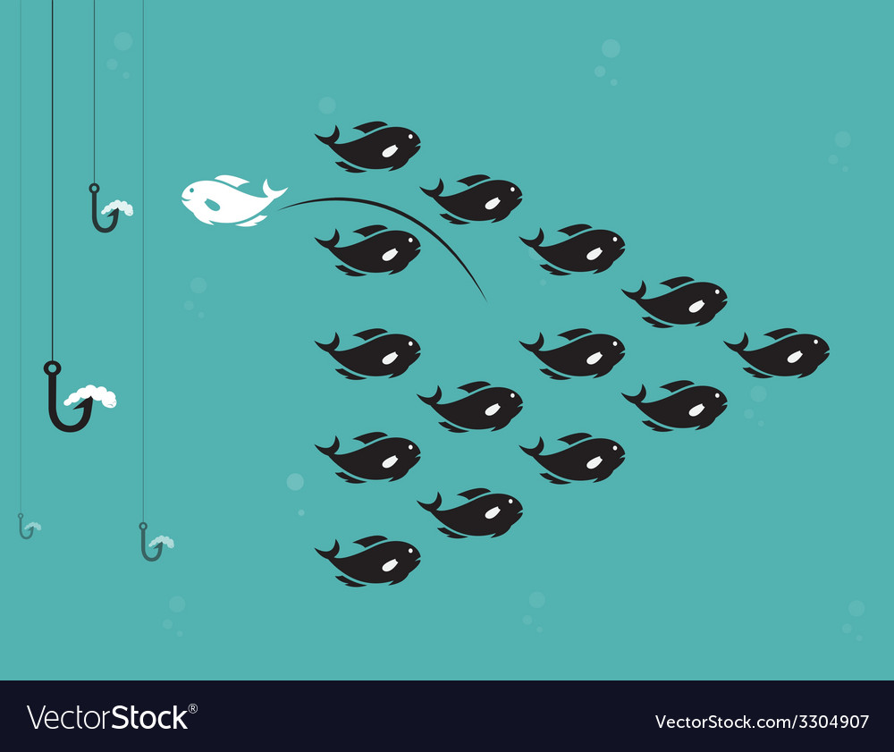 Fish survive Royalty Free Vector Image - VectorStock