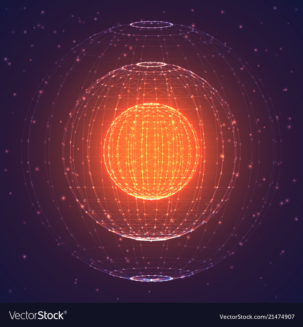 Interstellar space polygonal background Royalty Free Vector