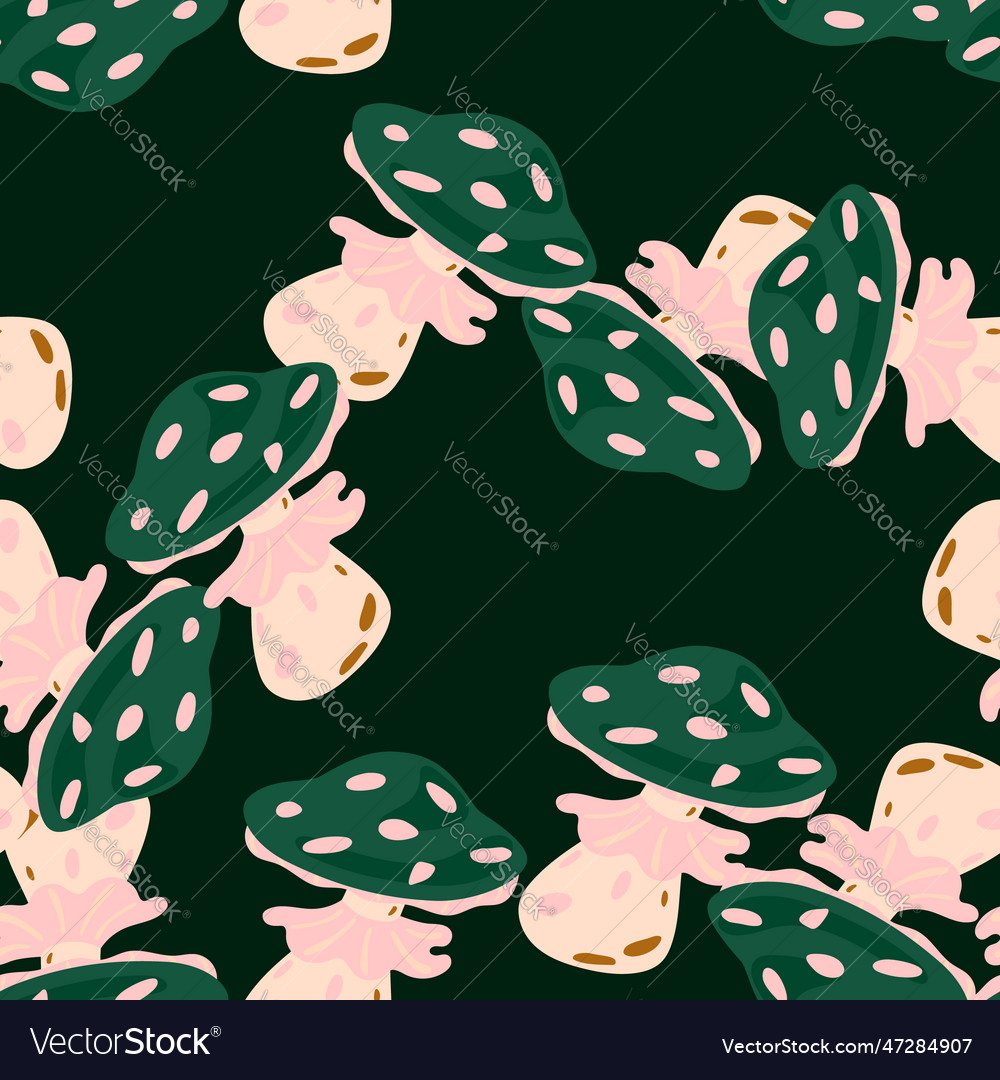 Magical magic fly agaric seamless pattern Vector Image