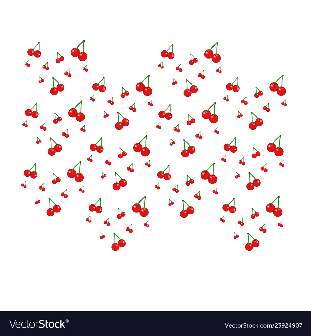 Pattern with cherries Royalty Free Vector Image