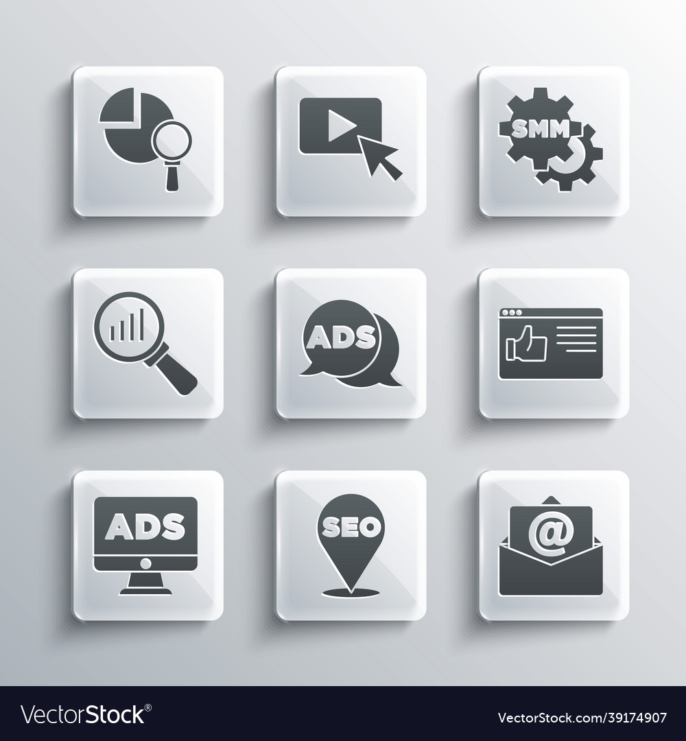 Set seo optimization mail and e-mail browser Vector Image