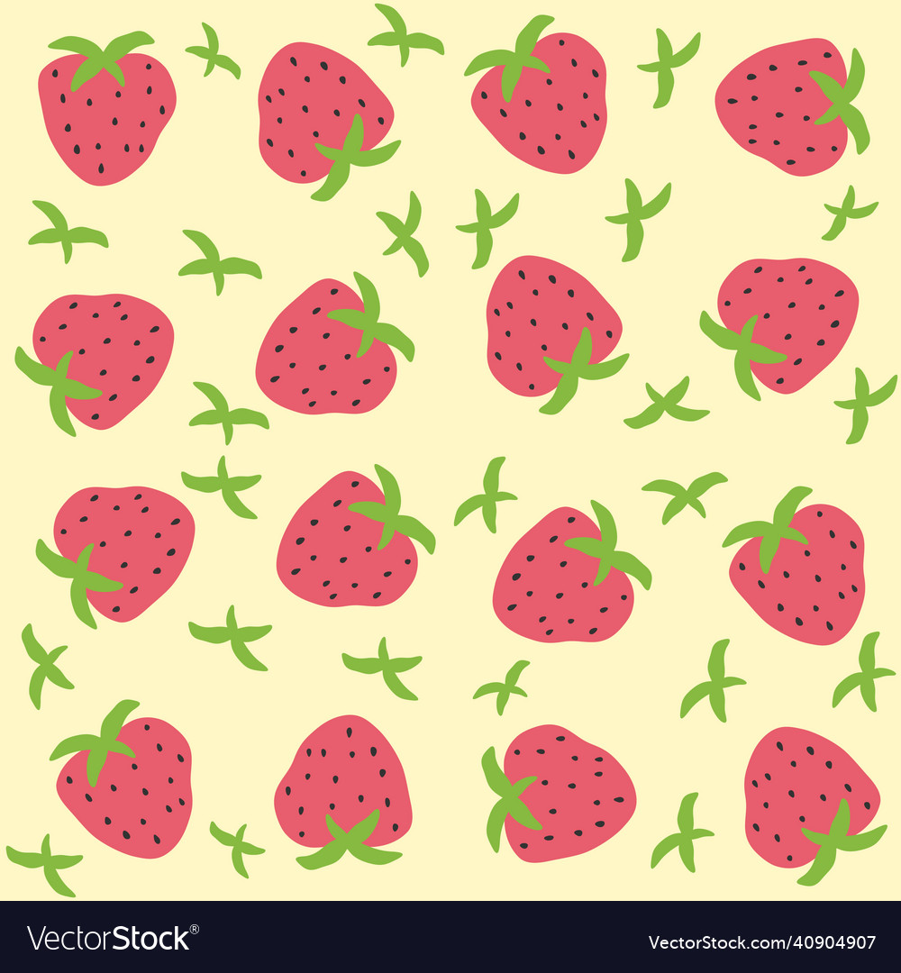 Simple sweet strawberry seamless pattern Vector Image