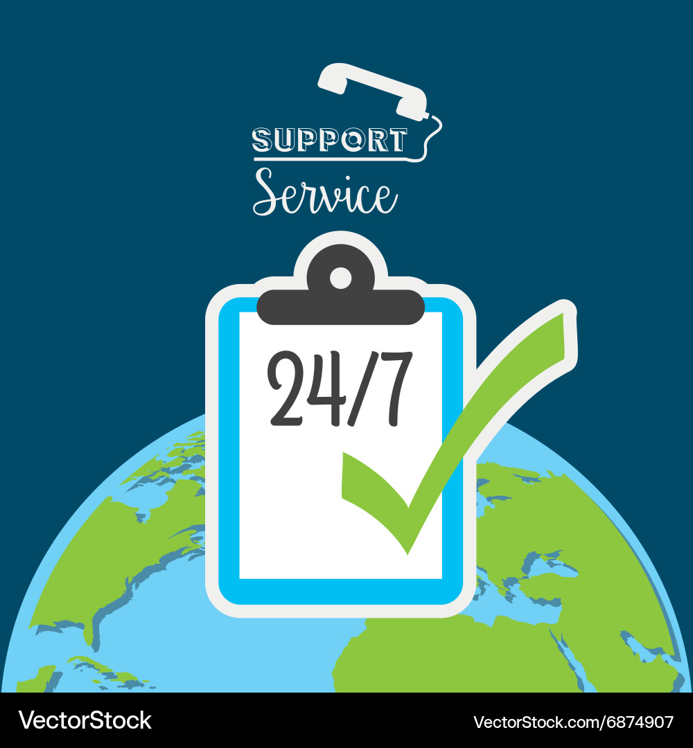 Support service design Royalty Free Vector Image