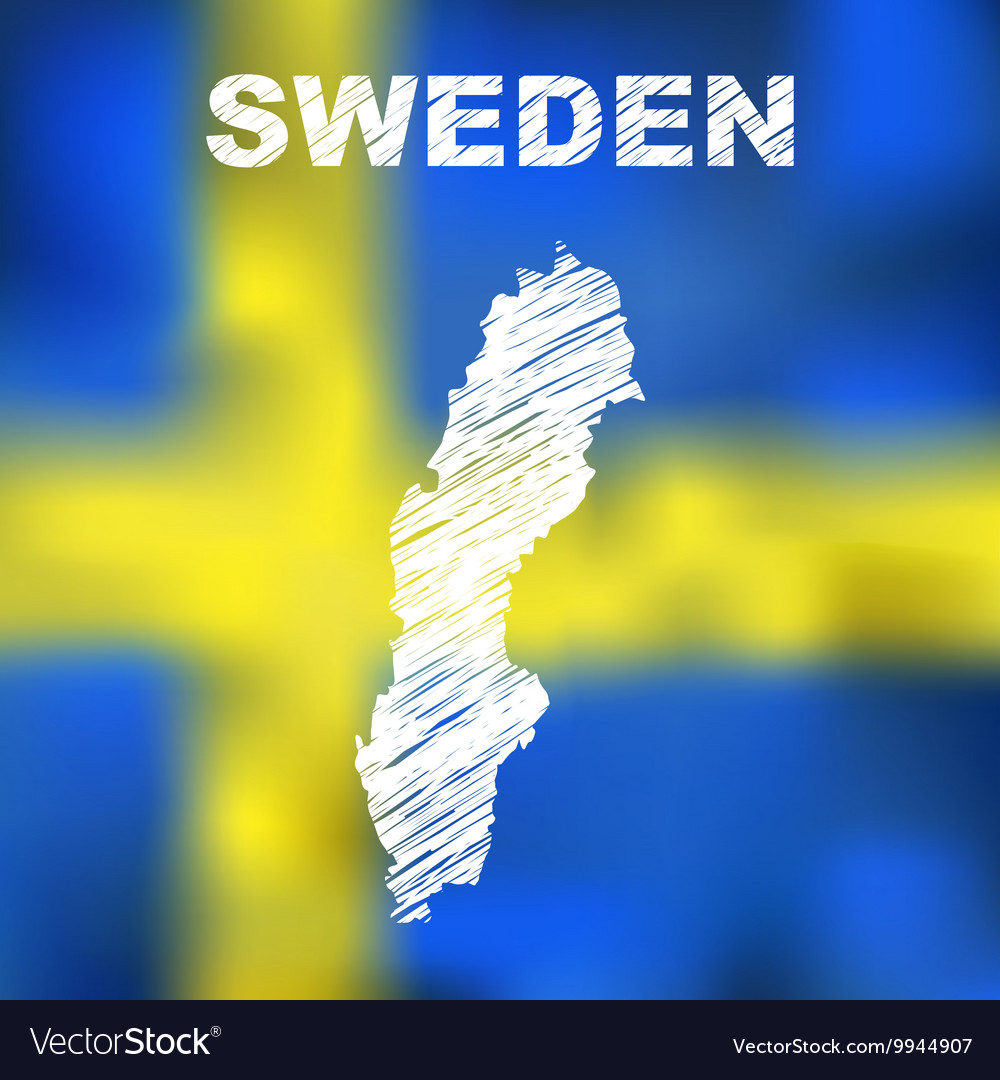 Swedish abstract map Royalty Free Vector Image