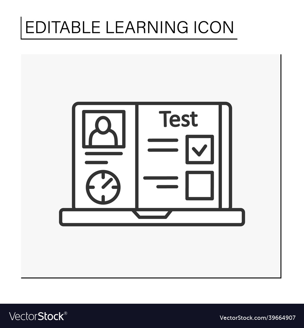 Test line icon Royalty Free Vector Image - VectorStock