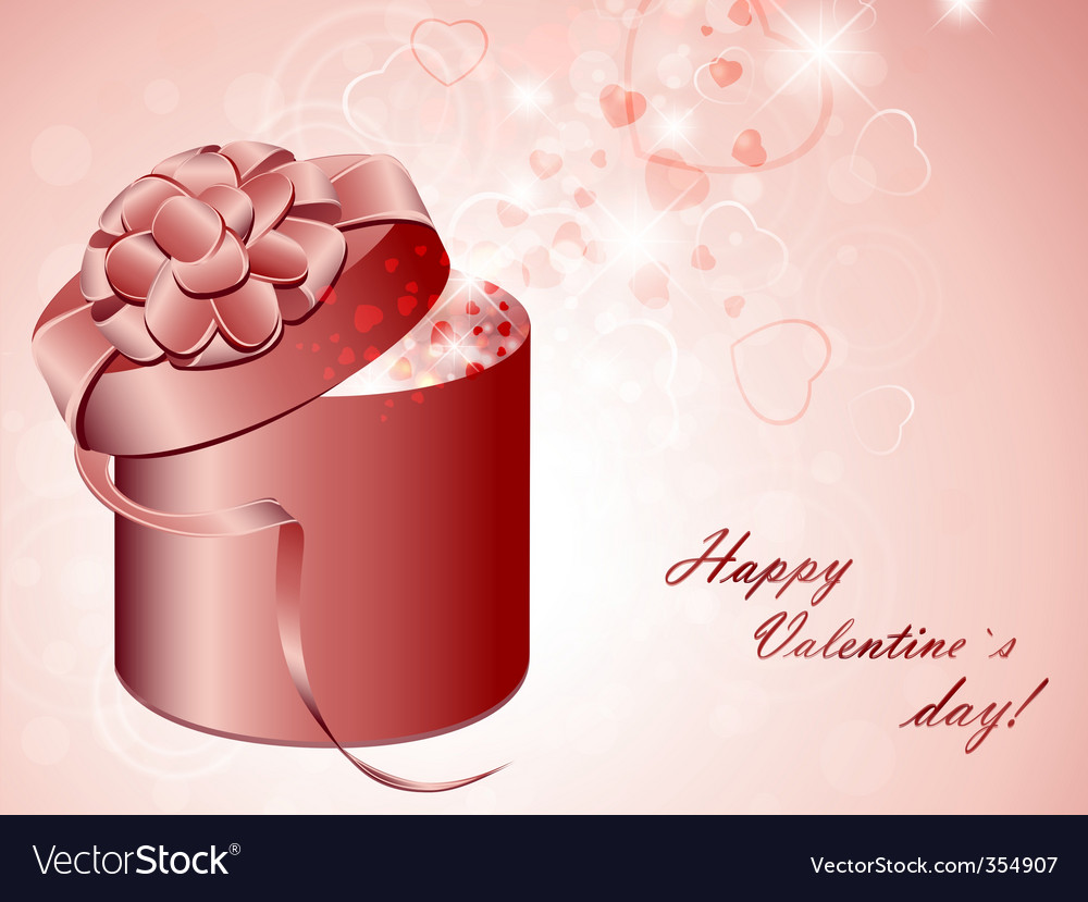 Valentine present Royalty Free Vector Image - VectorStock