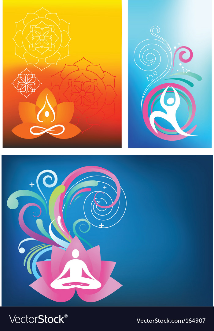 Yoga backgrounds Royalty Free Vector Image - VectorStock