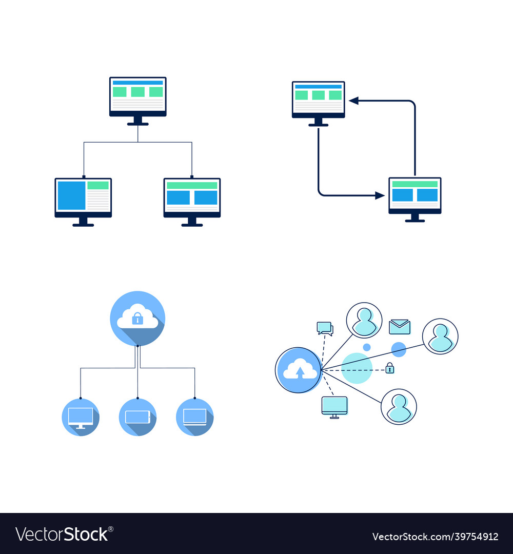 Computing network icon design Royalty Free Vector Image