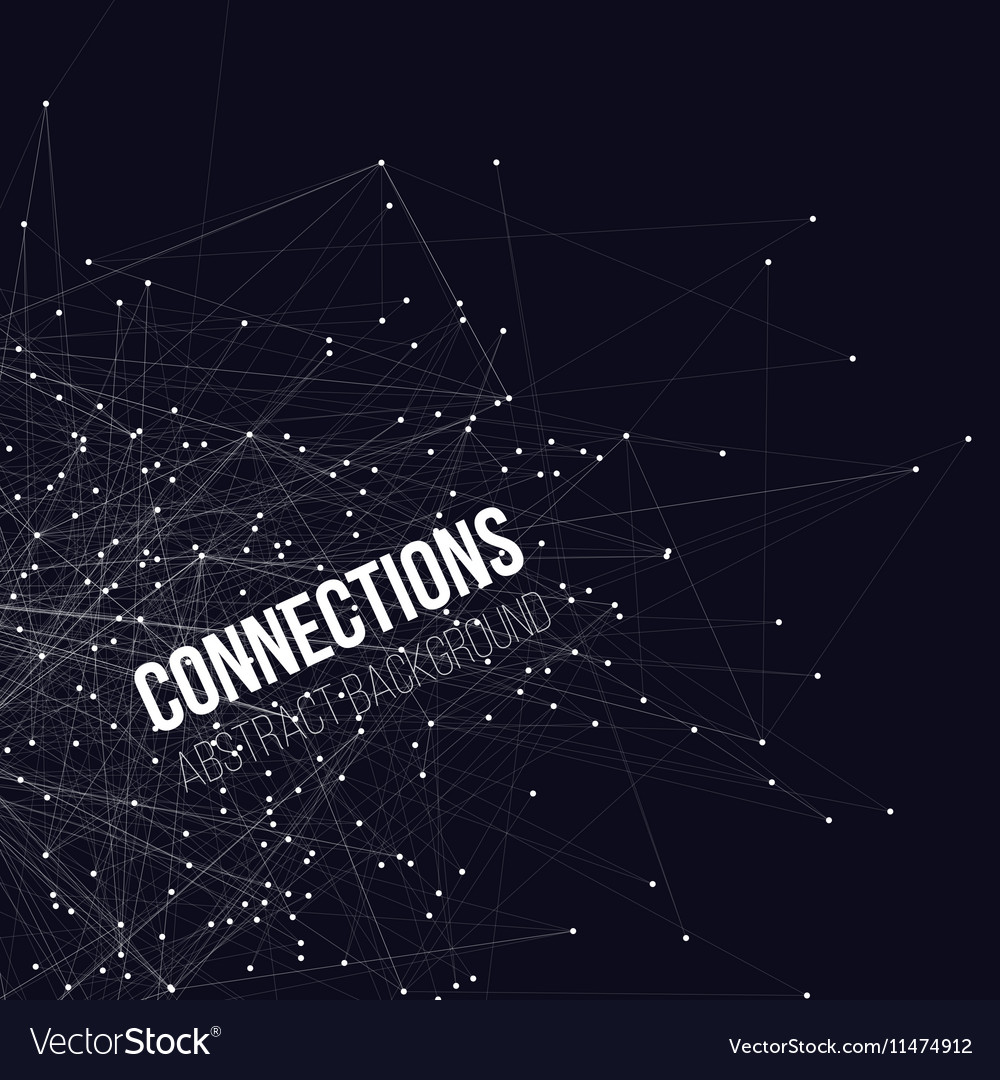 Connected triangles background Royalty Free Vector Image