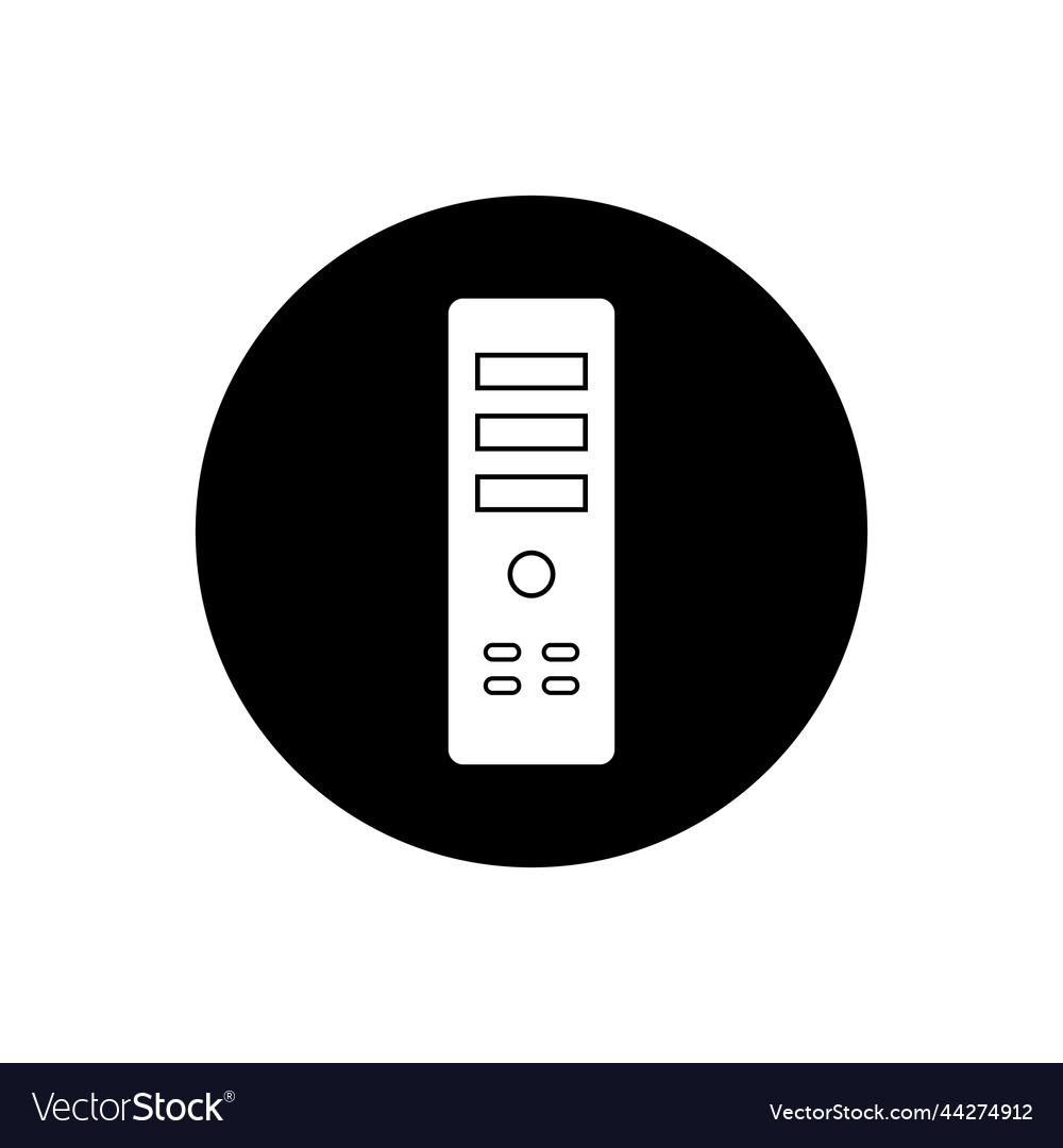 Cpu box icon rounded button style eps Royalty Free Vector