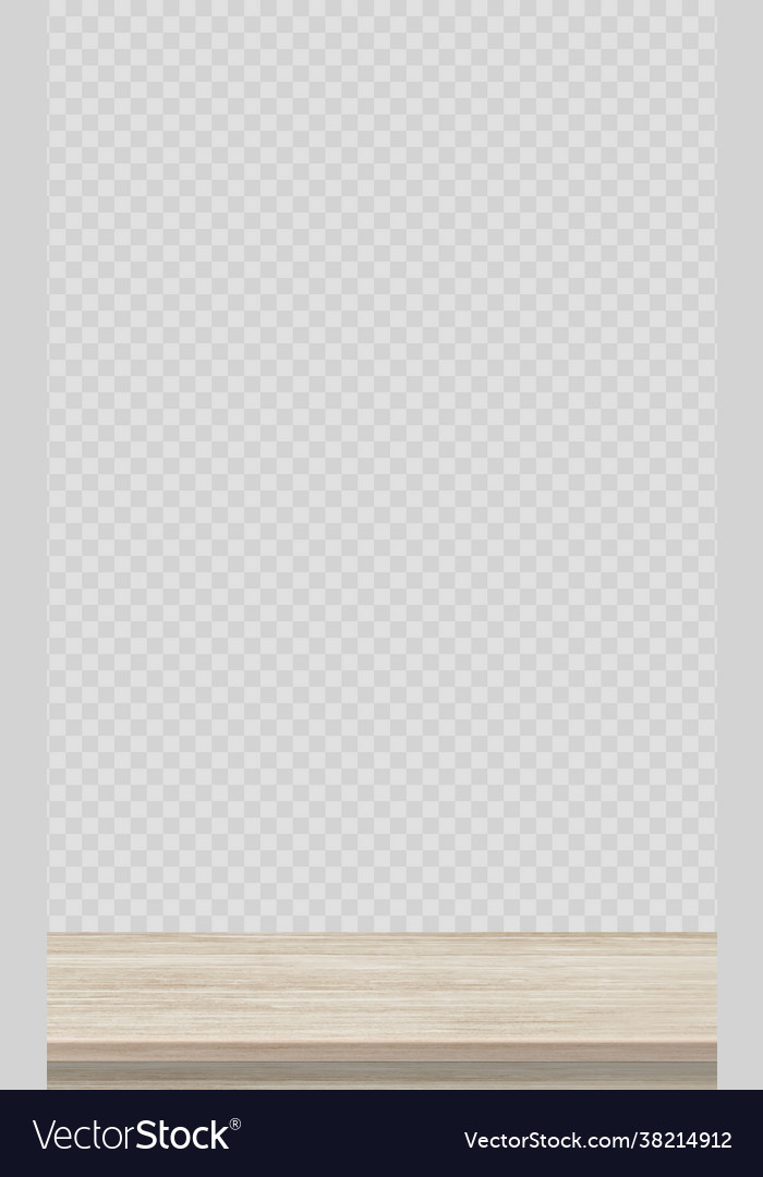 Large table top solid wood texture transparent Vector Image