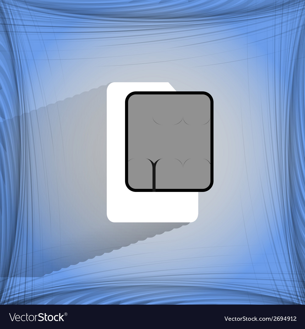 Sim card flat modern web button Royalty Free Vector Image