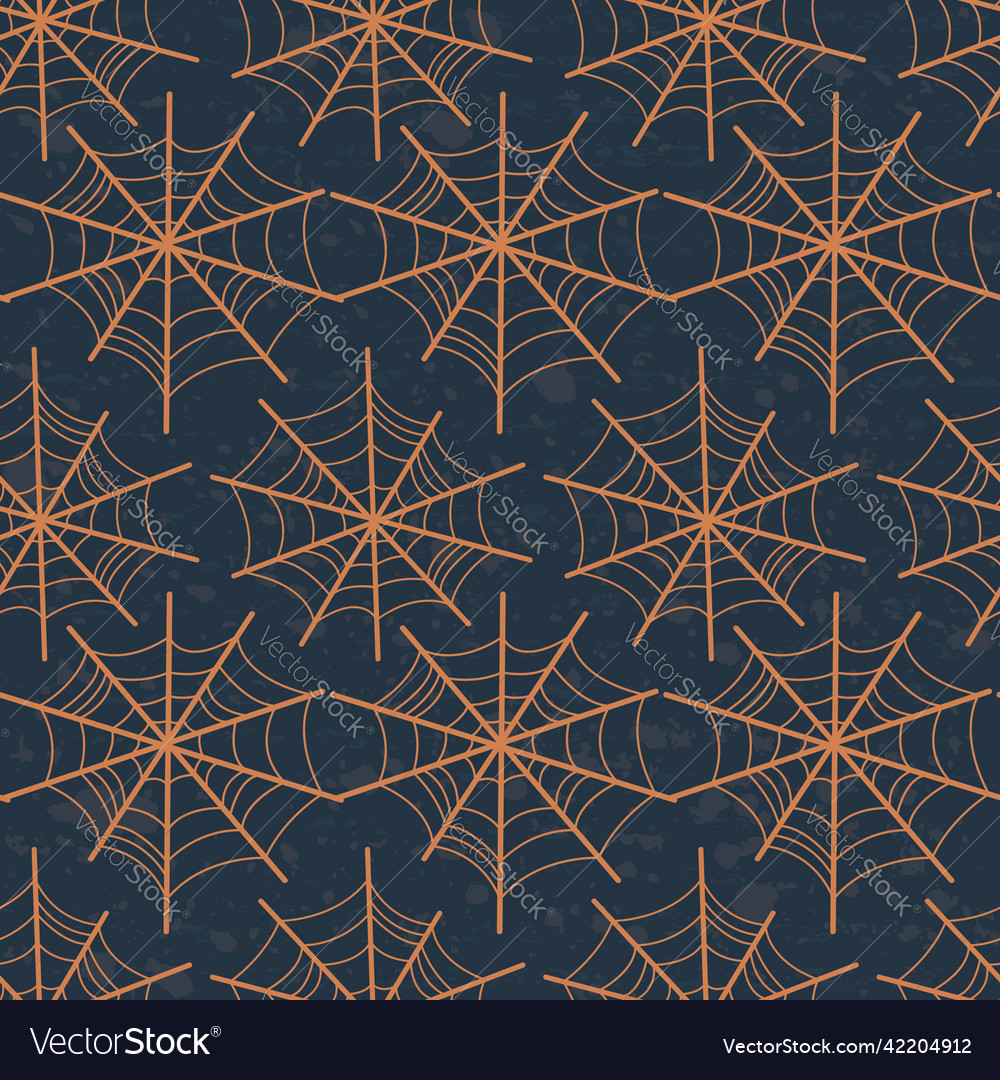 Textured spider web repeat pattern Royalty Free Vector Image