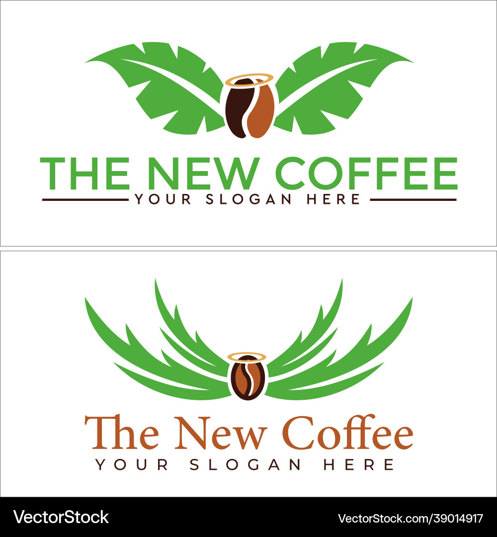 Agriculture coffee shop logo design Royalty Free Vector