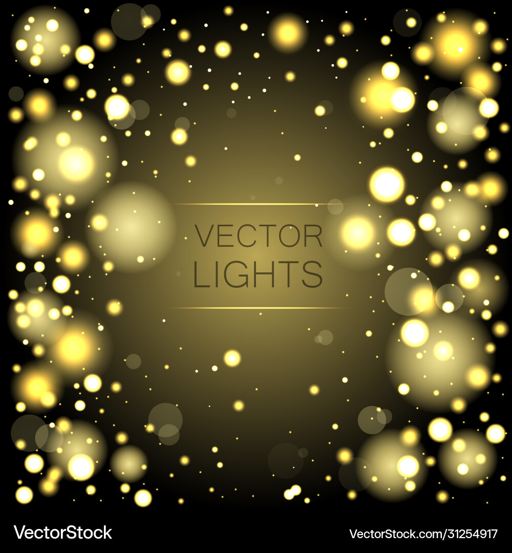 Bokeh lighsts glow Royalty Free Vector Image - VectorStock