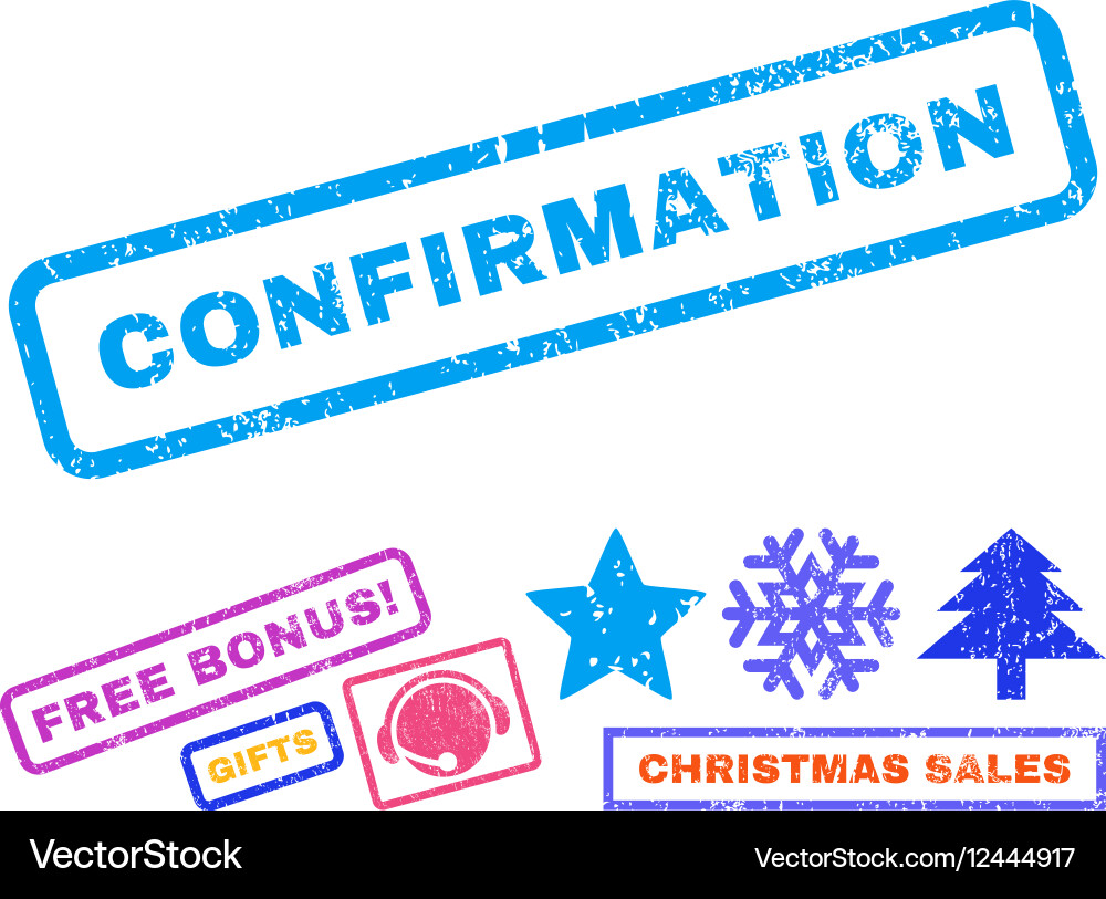 Confirmation rubber stamp Royalty Free Vector Image