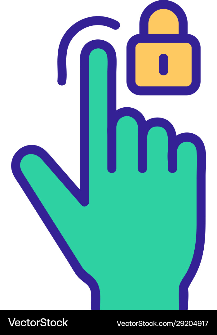 Control on touchscreen icon isolated Royalty Free Vector