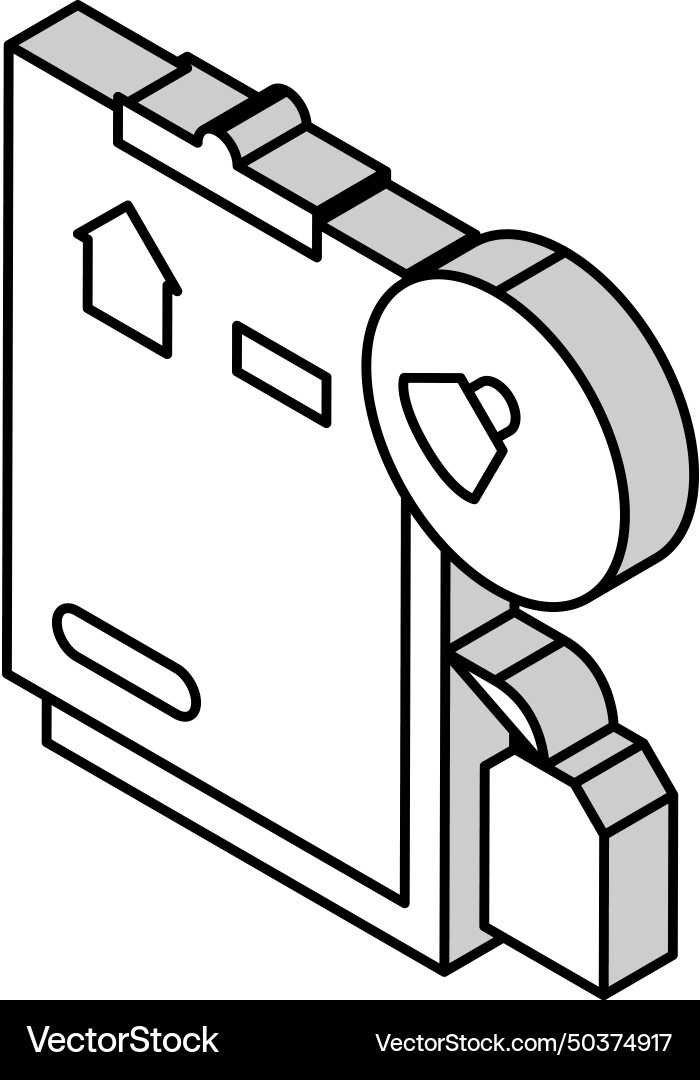 End of tenancy cleaning isometric icon Royalty Free Vector