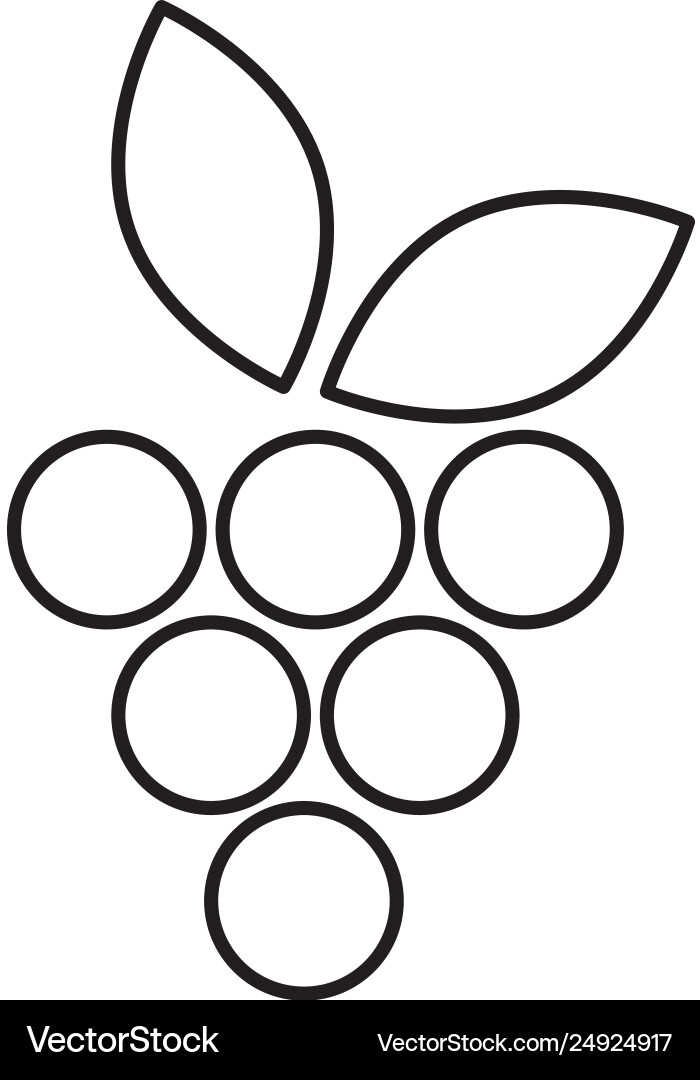 Fresh grapes fruits icon Royalty Free Vector Image