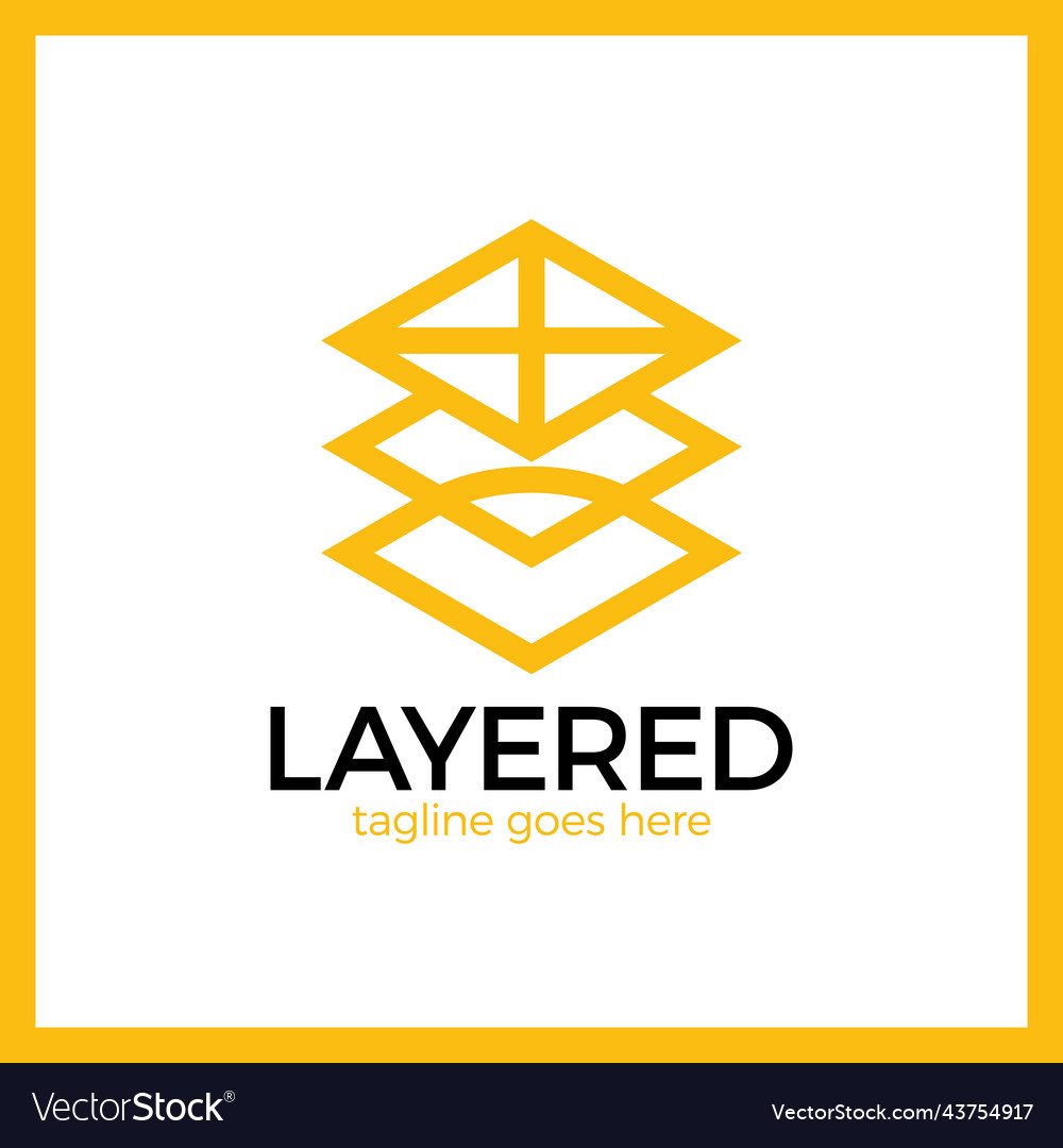 Layer app logo Royalty Free Vector Image - VectorStock