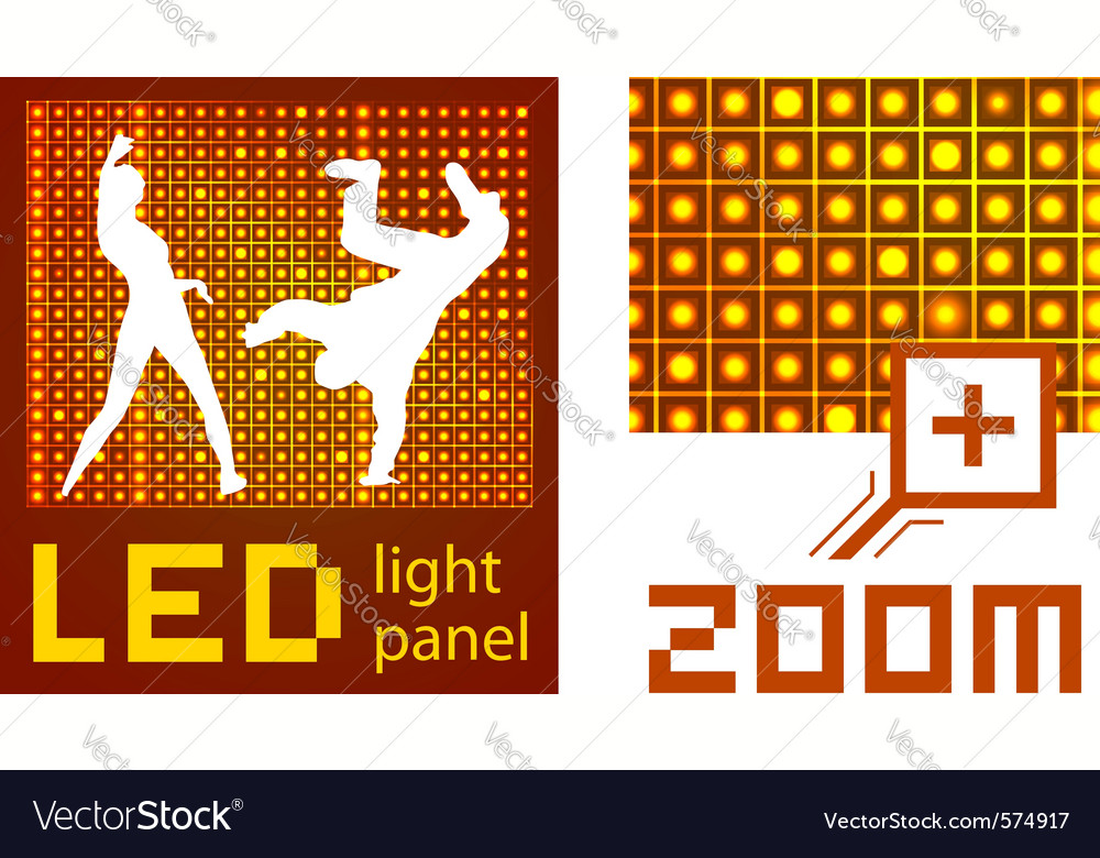 Led panel Royalty Free Vector Image - VectorStock