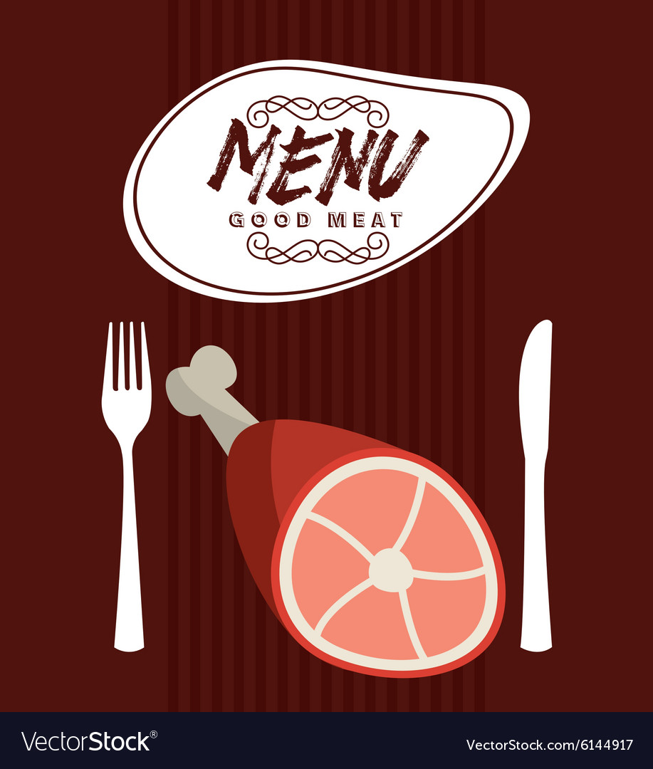 Meat menu Royalty Free Vector Image - VectorStock