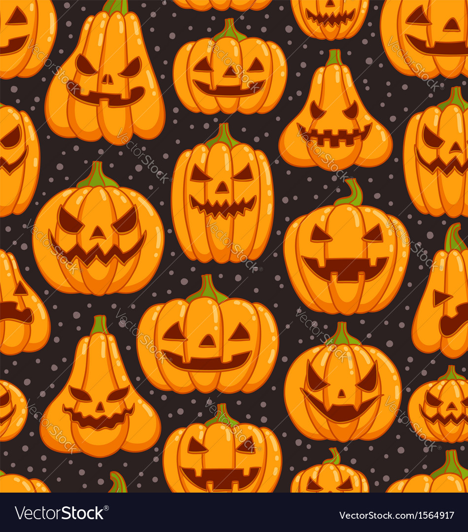 Pumpkins pattern Royalty Free Vector Image - VectorStock