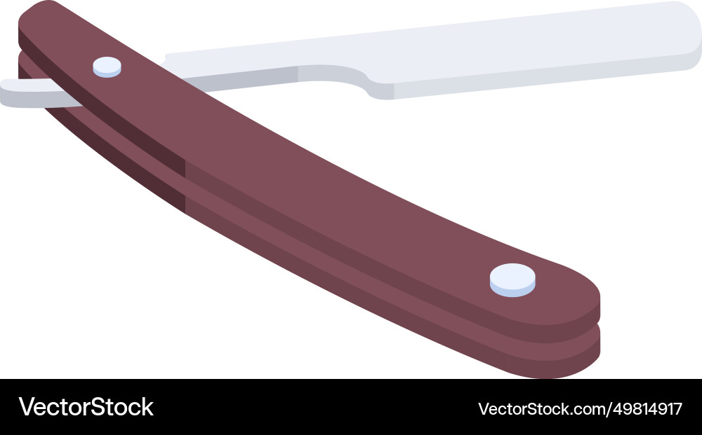 Scalable isometric icon of barber razor Royalty Free Vector