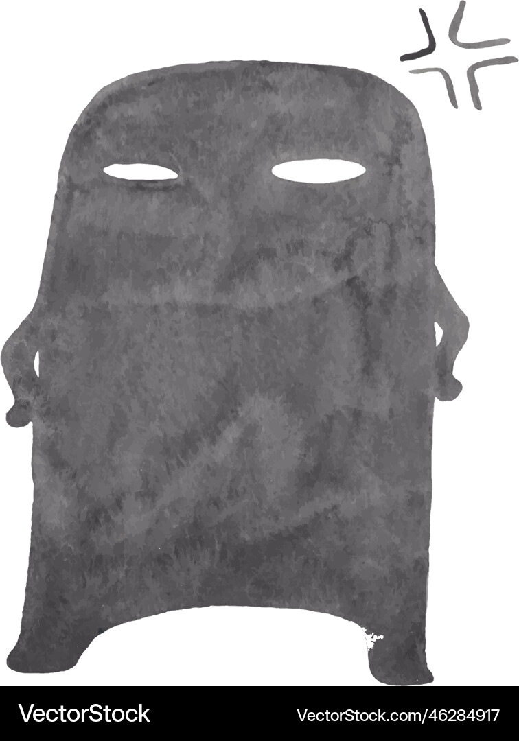 Shadow cartoon character in angry emotion Vector Image