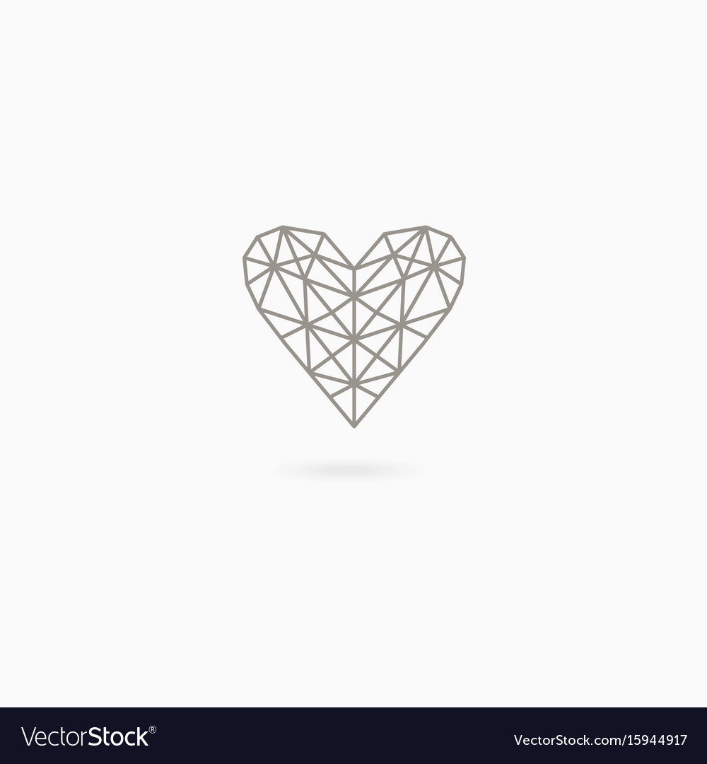 Simple linear heart Royalty Free Vector Image - VectorStock