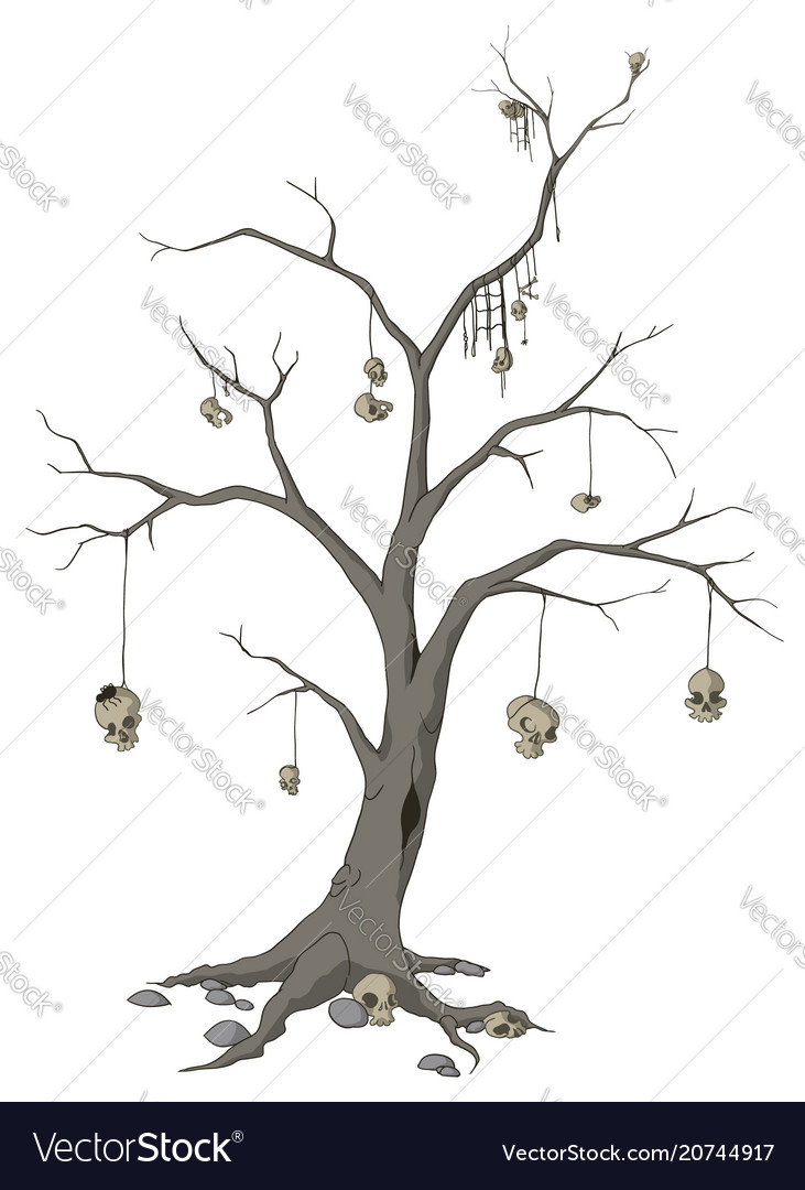 Skull tree Royalty Free Vector Image - VectorStock