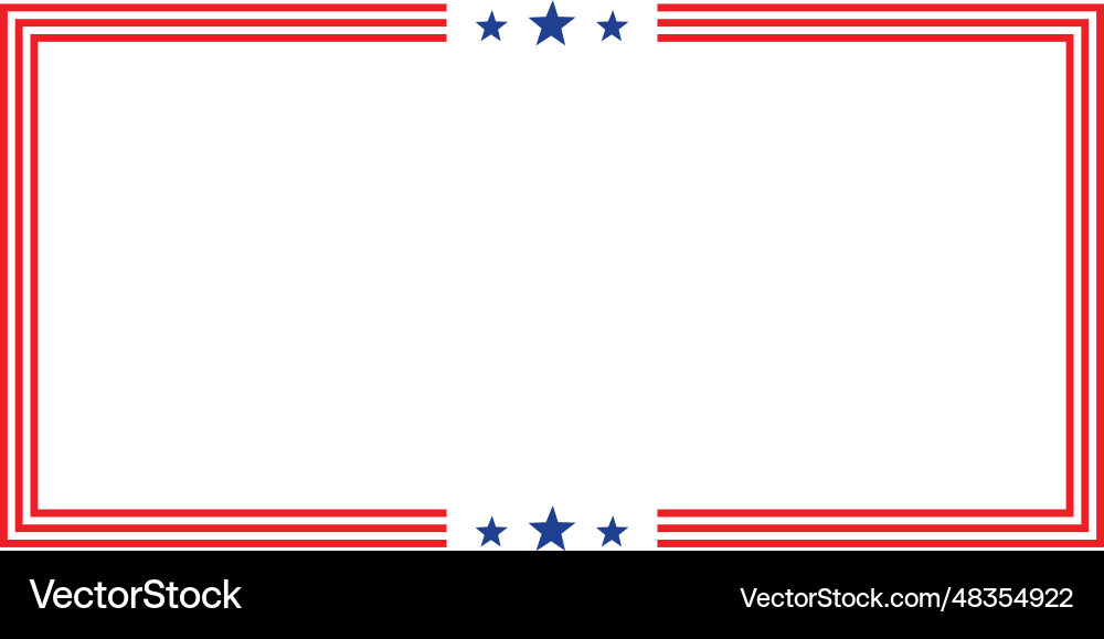 America american flag square frame banner badge Vector Image