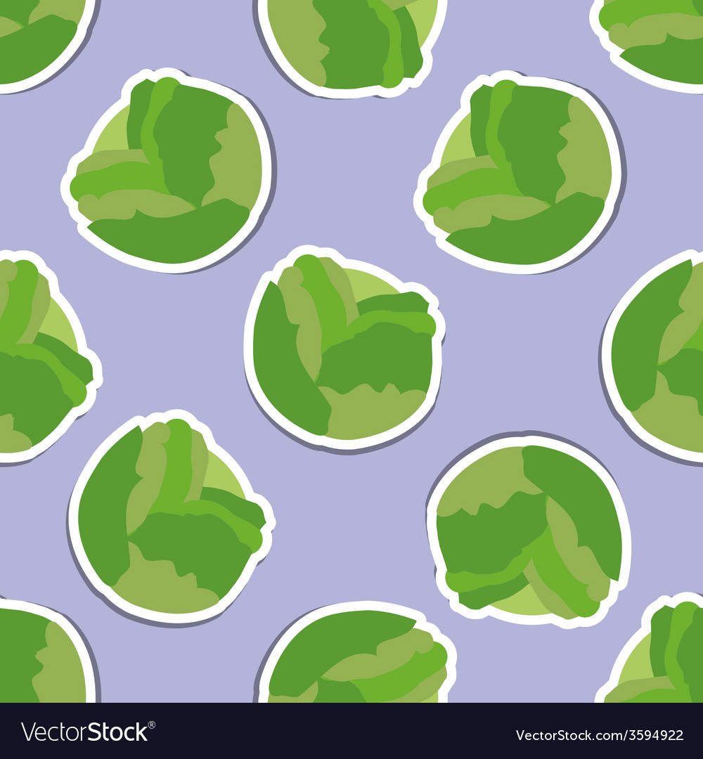 Cabbage pattern seamless texture Royalty Free Vector Image
