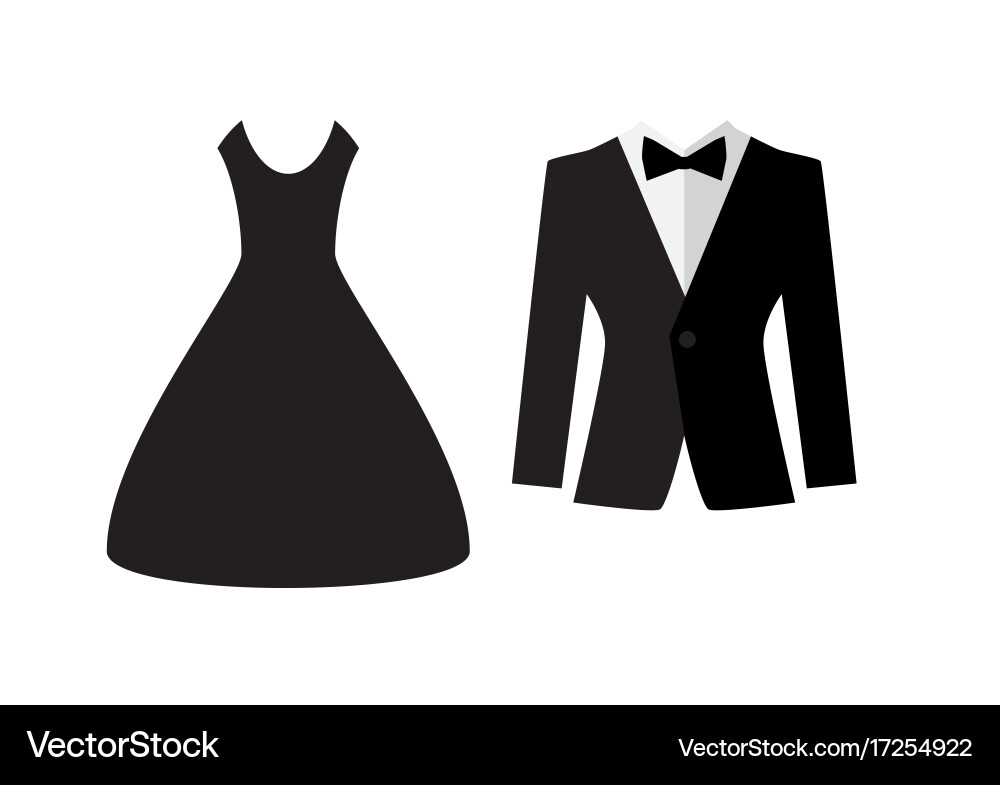 Dress and suit icon isolated Royalty Free Vector Image