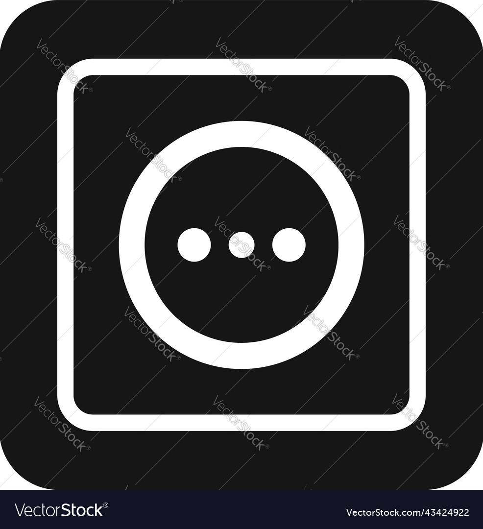 Electric socket icon simple smart Royalty Free Vector Image