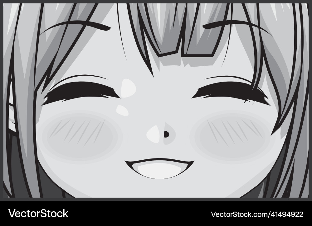 Face girl with eyes closed Royalty Free Vector Image