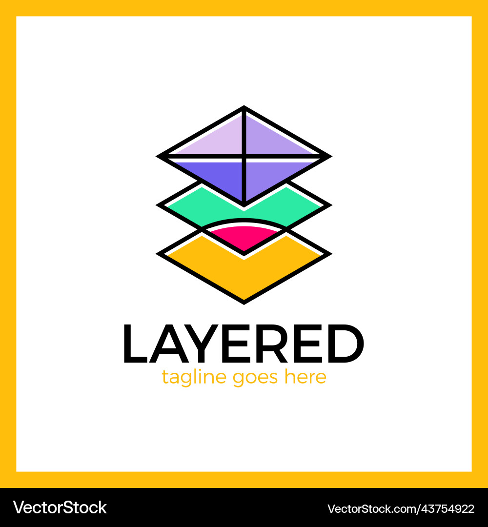 Layer app logo Royalty Free Vector Image - VectorStock