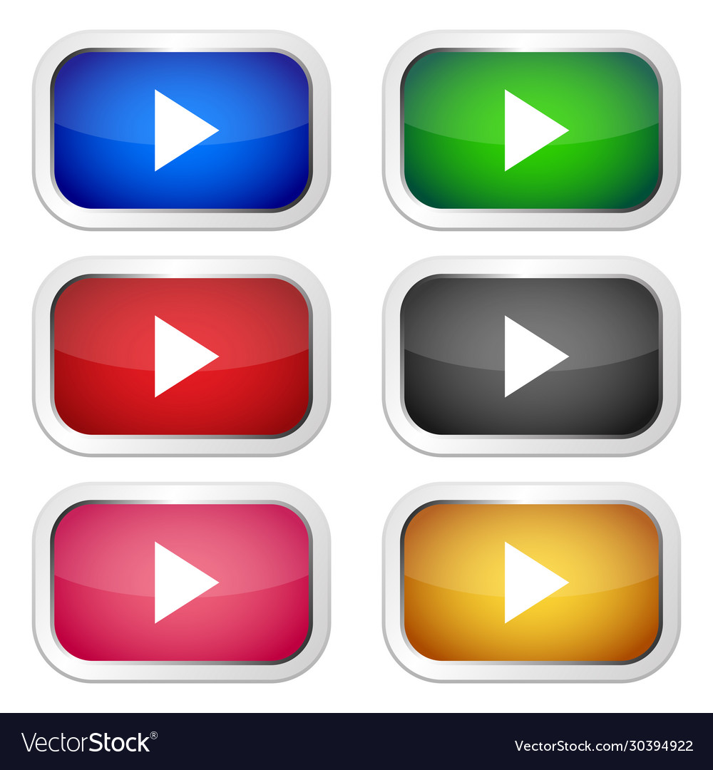 Play button Royalty Free Vector Image - VectorStock