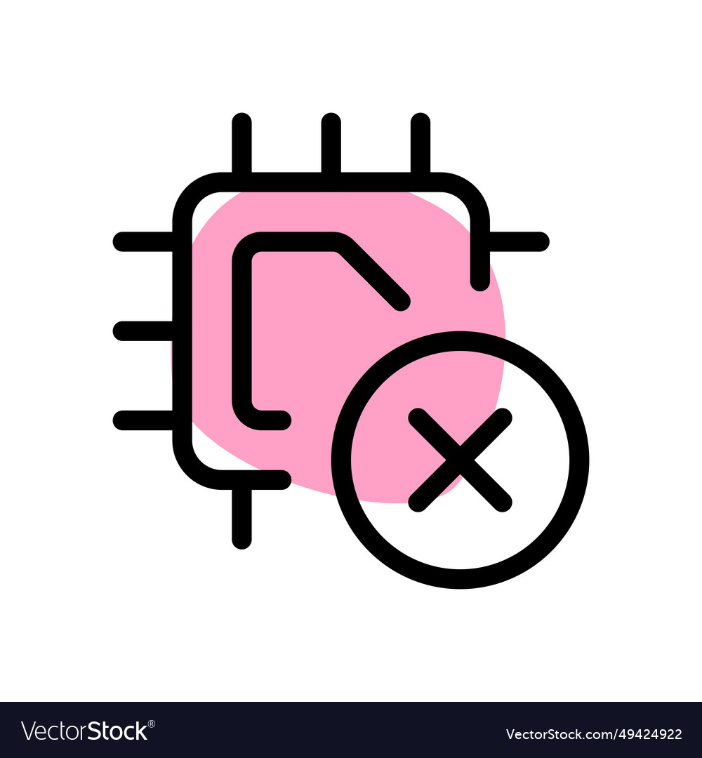 Removal of microprocessor from cpu unit Royalty Free Vector